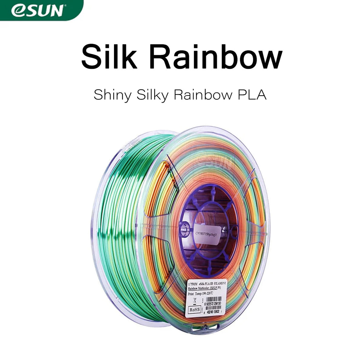 eSUN Rainbow Silk PLA 3D Printer Filament 1kg - 1.75mm — Kingdom3D